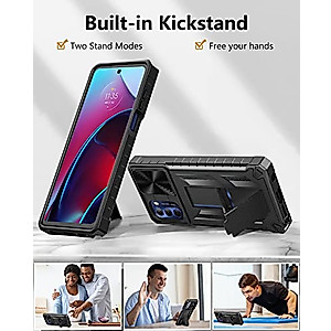 for Motorola Moto G-Stylus 4G-2022 Case: Military Grade Drop Proof Protective Rugged TPU Matte Shell | Thin Shockproof Durable Protection Tough Cell Phone Cover with Built-in Kickstand (NOT 5G)