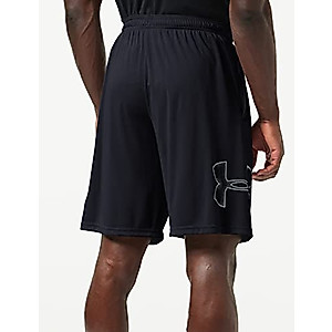 Under Armour Men's Tech Graphic Shorts , Black (001)/Graphite , Large