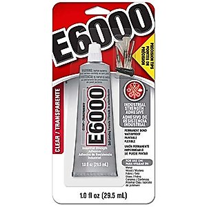 E6000 231020 Adhesive with Precision Tips, 1.0 fl oz