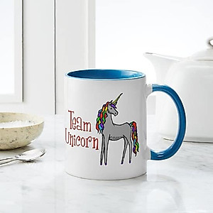CafePress Team Unicorn Rainbow Mug Ceramic Coffee Mug, Tea Cup 11 oz