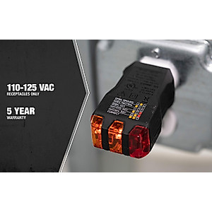 Southwire Tools 40116N NCV Detector 100-600V AC & 40022S Receptacle Tester, Black