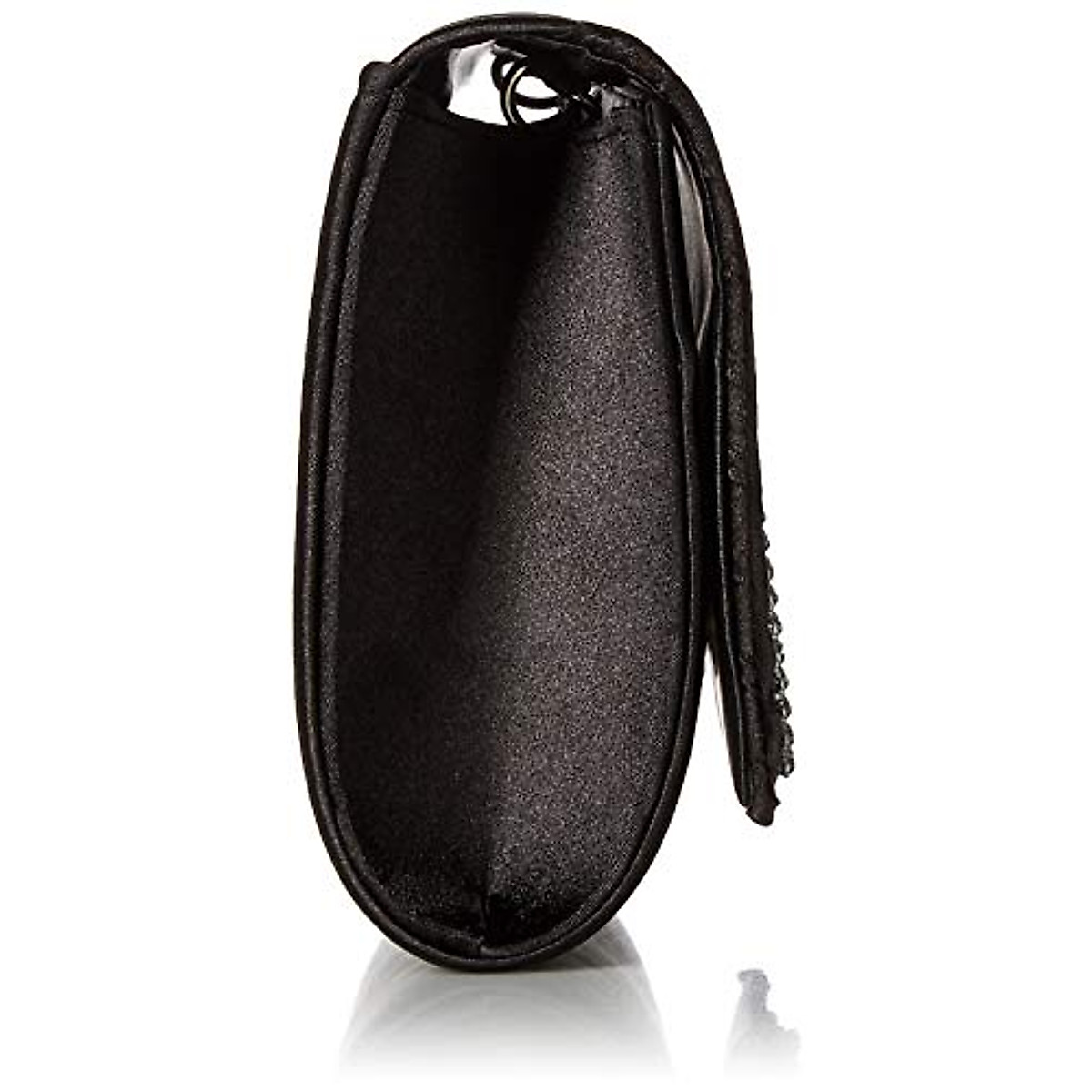 Jessica McClintock Women's Alexis Pleated Flap with Rhinestones, Black