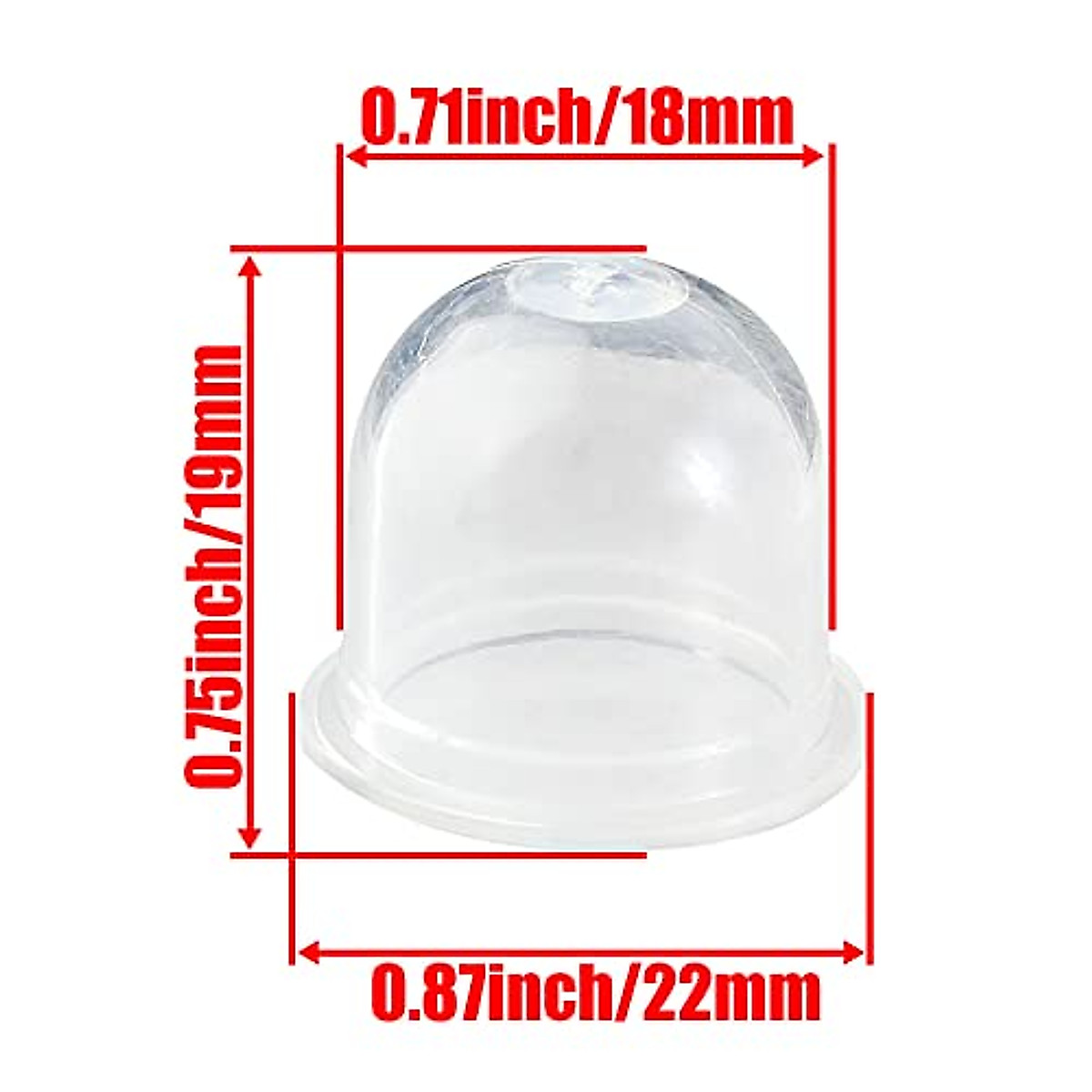 YOFMOO Pack of 3 Primer Bulb Compatible for Chainsaw Trimmers Brushcutter Blower Homelite Echo Ryobi Poulan McCulloch Zama C1Q C1U C1M Series Carburetor 0057004 0058001 12538108660