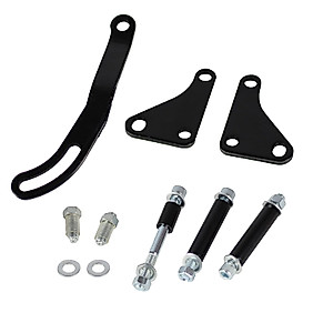 Power Steering Pump Mounting Bracket LWP SWP Compatible with SB SBC Ch-evy engines 262 265 283 302 305 307 327 350 400 Black