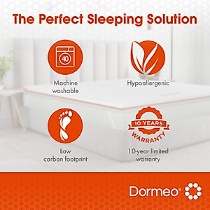 Dormeo Full Size Mattress Topper - OctaspringⓇ Technology Premium Mattress Topper, Relieving Pressure Points and Optimal Back Support - Cooling Mattress Topper with Extra Anti-Slip Bottom, 3 inch
