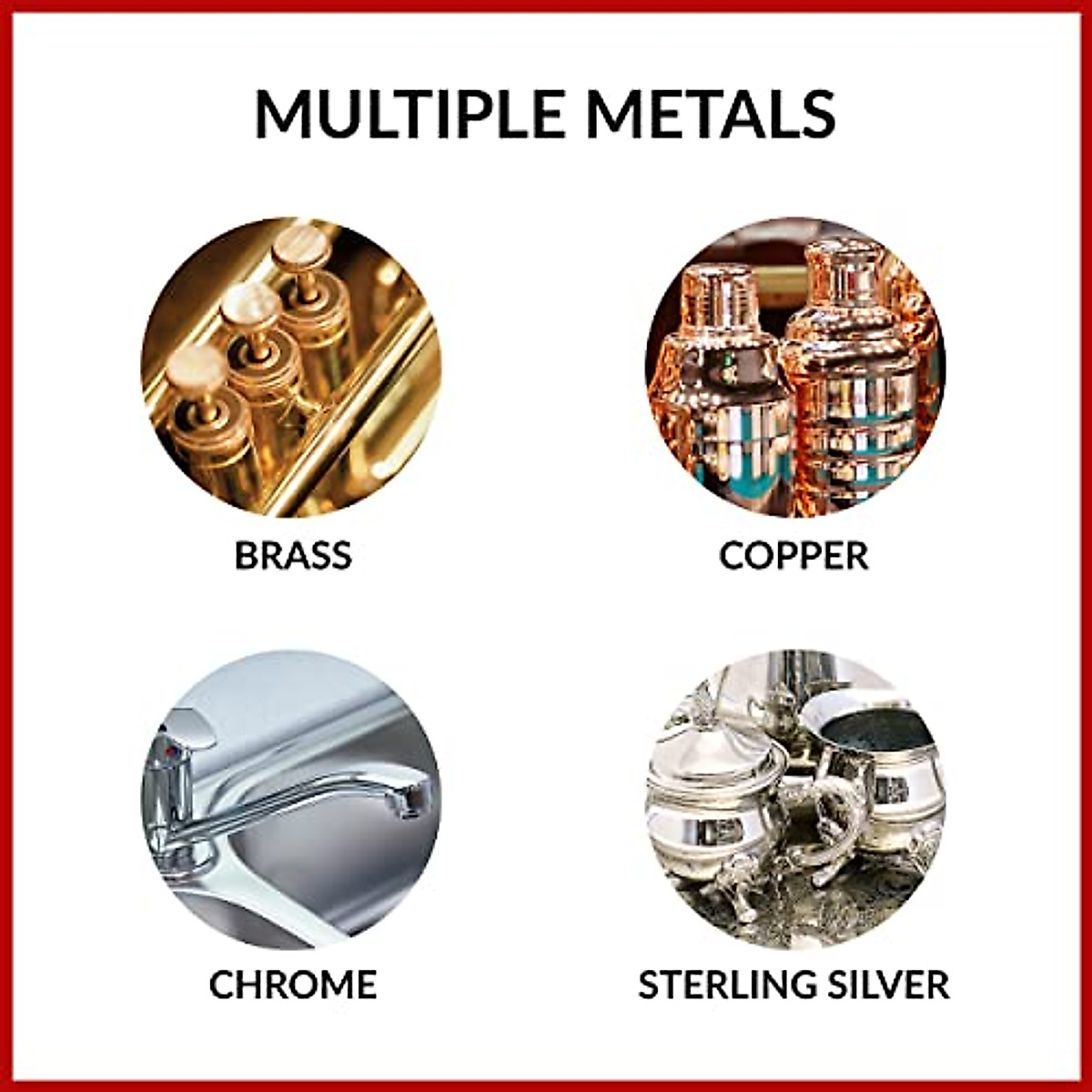 HOPE'S Premium Metal Care Brass Polish and Cleaner, Shines and Prevents Tarnish, Safe for Brass, Copper, Chrome, Sterling Silver, 8 oz, Pack of 1