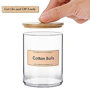 SGHUO 4 Pack 10oz Qtip Holder High Bathroom Organizer Set