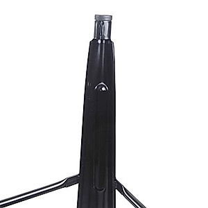 GIA 24-Inch Backless Counter Stool, Qty of 1, Matte Black with Black Vegan Leather Seat