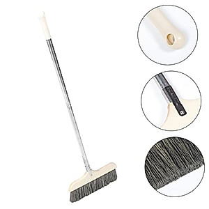 Outanaya Splicable Broom Kitchen Dustpan Hair Sweeping Brooms Stand up Dustpan Telescoping Broom Garden Broom Outdoor Dustpan Kitchen Broom Outdoor Broom Dustpan Rv Broom Stainless Steel