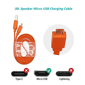 Alitutumao Upgrade Flat Replacement USB Charging Cable Compatible with JBL Flip 4 Flip 3 Flip 2 Charge 2 Charge 3 Pulse 2 Pulse 3 Clip 2 Wireless Speakers