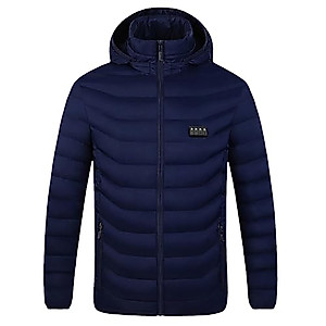 EAUFUM Black Of Friday Deals 2023 Heated Jacket for Men And Women 21 Heating Zones Electric Heating Coat Lightweight Hooded Puffer Coat Cyber Of Monday Deals 2023