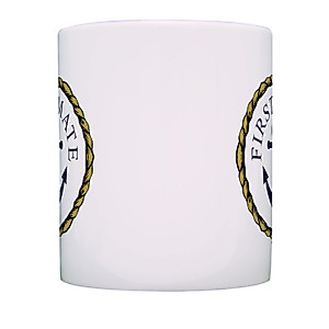 Captain and First Mate Couples Sailing Nautical Mug Bundle 2 Pack 11oz Ceramic Coffee Mugs Set