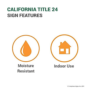 ComplianceSigns.com Unisex Restroom Sign Set for California Title 24 and ADA Braille, 2 Pieces for Wall and Door, 12 in. White on Blue Acrylic