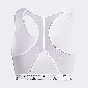 adidas Women's Plus Size Training Medium Support Racer Back Good Level Bra Padded w/ Removable Pads
