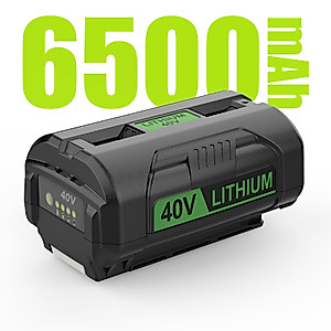 Ahomtikk Replacement for Ryobi 40V Battery OP4060, 6.5AH, 2-Pack, Replace for Ryobi 40V Lithium Battery OP4040 OP4026 OP4050 OP4020 Compatible with Ryobi 40V Tools and Chargers