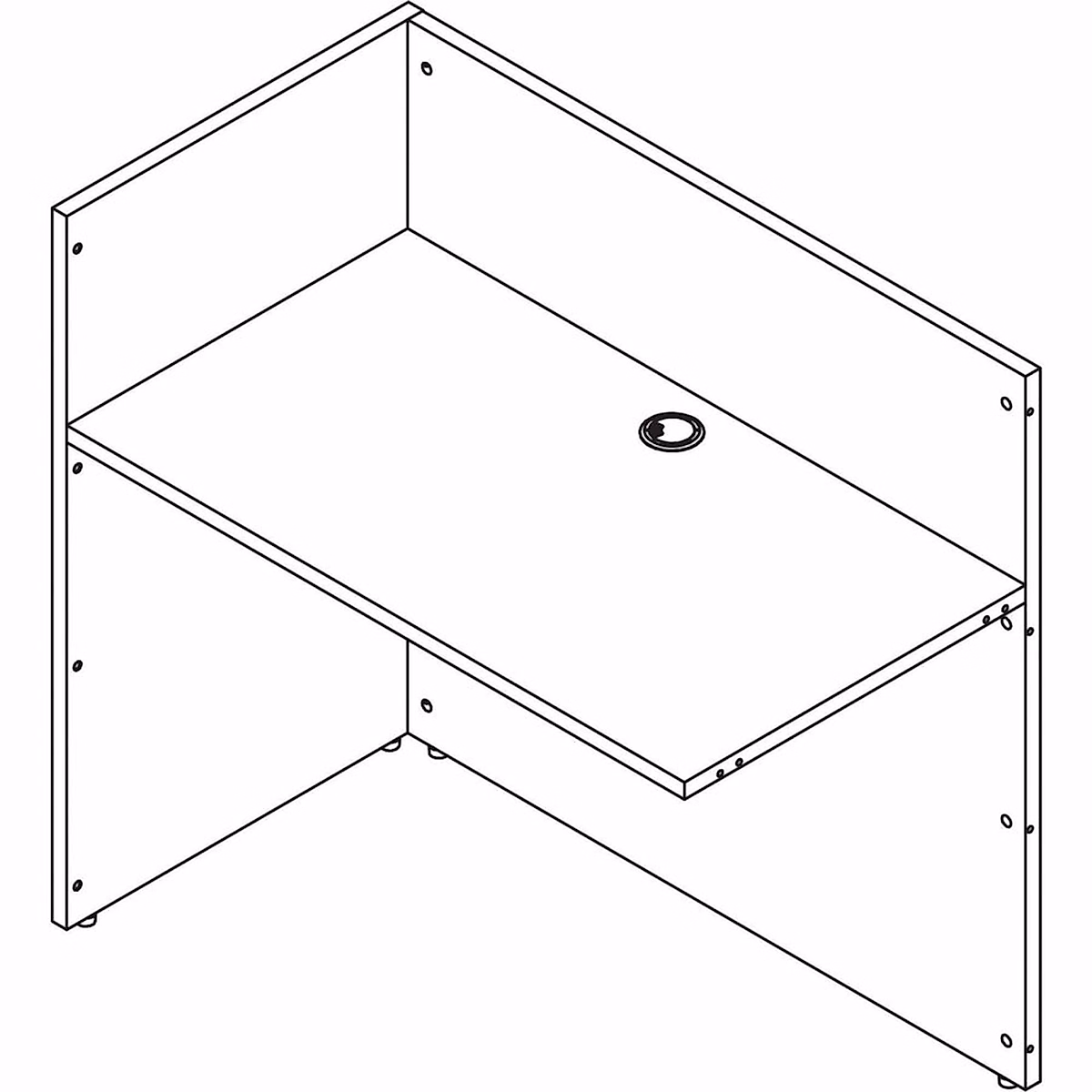 Lorell LLR18309 42 in. Laminate Contemporary Reception Desk Espresso