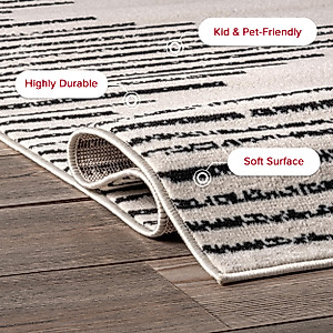 nuLOOM Romina Diamond Stripes Area Rug, 9x12, Grey