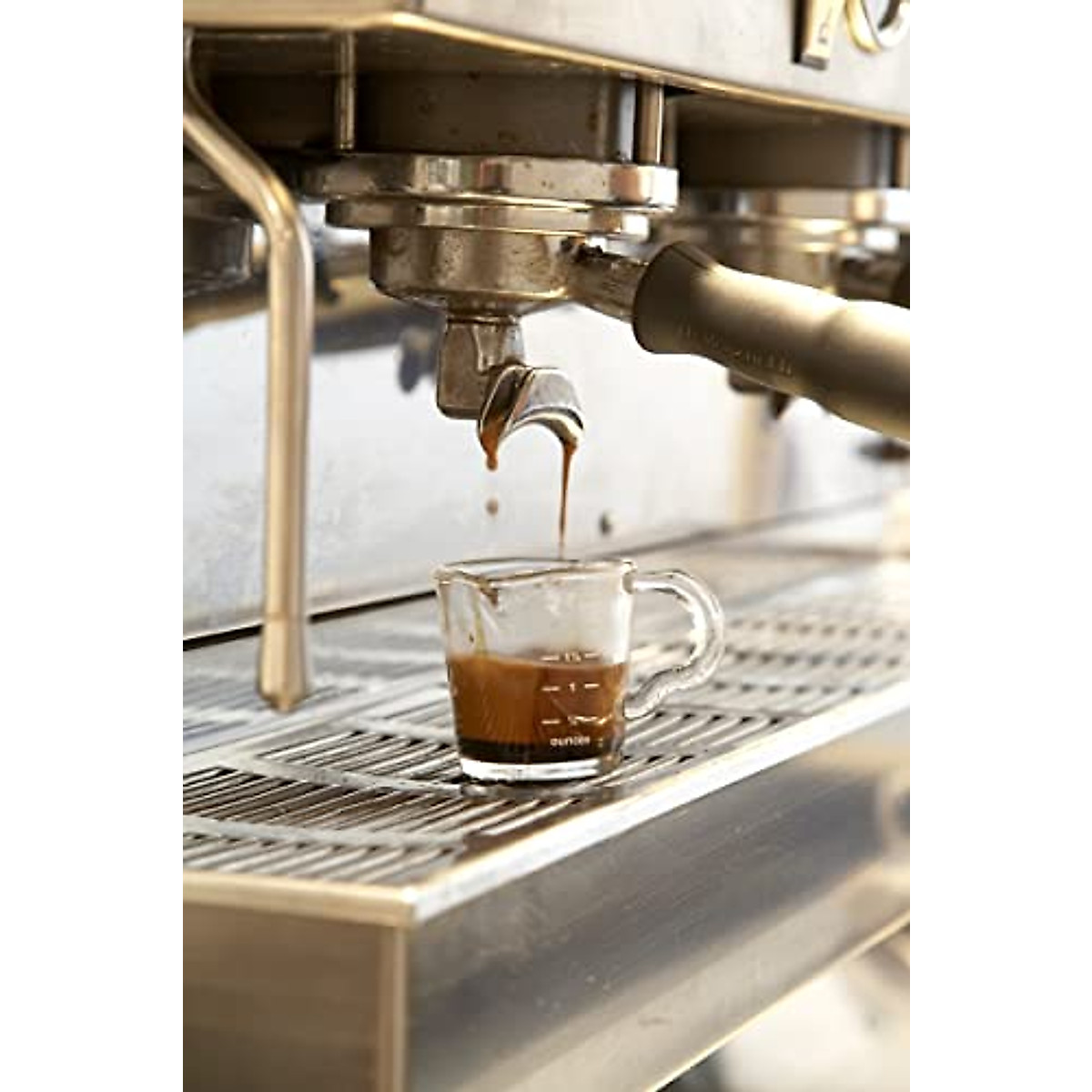 Rattleware 3-Ounce Espresso Shot Glass Pitcher, Double Spouted Shot Glass, Genuine Barista Measuring Cup