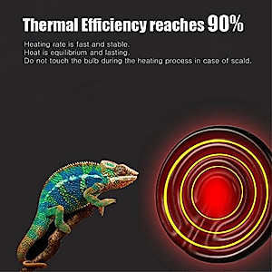 Siye Ceramic Infrared Heat Emitter Brooder Coop Pet Infrared Lamp Bulb Reptile Heat Lamp Heater Emitter Brooder Appliances Bulb Pet Coop Grow Light, White (150W(black))