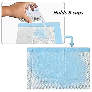 ScratchMe Super-Absorbent Waterproof Dog and Puppy Pet Training Pad, Housebreaking Pet Pad, 50-Count Small-Size, 17.1’’X23.6’’, Blue