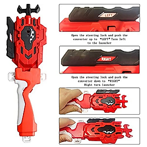 Elfnico Bey Battle Gyro Burst Battle Evolution Metal Fusion Attack Set with 4D Launcher Grip Battle Set