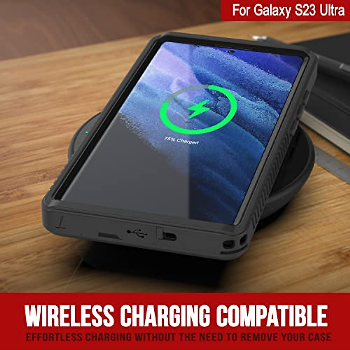 Punkcase Galaxy S23 Ultra Waterproof Case [Extreme Series] [Slim Fit] [IP68 Certified] [Shockproof] [Dirtproof] [Snowproof] Armor Cover for Galaxy S23 Ultra 5G (6.8") (2023) [Black]