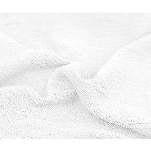STF Linen Cotton Shop Towels White – (Pack of 150) Size 14x14 Inches Cleaning Rags – Absorbent Shop Rags and Multipurpose Cleaning Towels for Automobiles, Industries, Garage and Homes