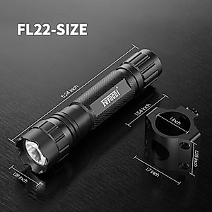 Feyachi FL22-MB Tactical Flashlight 1200 Lumen LED Weapon Light with Low Profile Mlok Flashlight Mount, Pressure Switch
