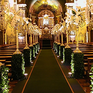 Glamourous Event Black Carpet Runner with Double-Sided Tape - 2.6X15 ft, 130 GSM Felt Non-Woven Fabric, Perfect for Wedding Aisles and Movie Theme Decor