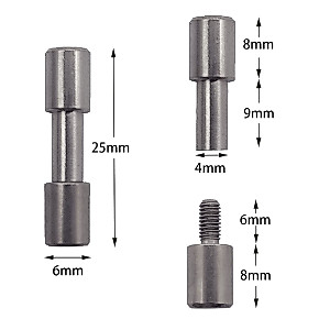 10 sets of stainless steel bracket bolt fasteners tactical lock rivets, knife DIY tool handle fastener revision, EDC knife screw(Head Diameter6 mm)
