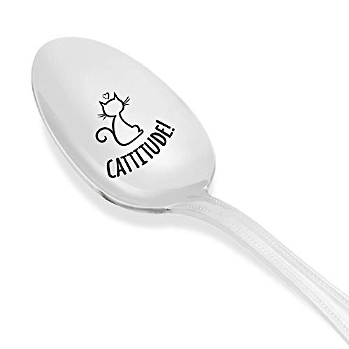 Crazy cat lady gifts | Cat lover gift for women | Funny Christmas gift ideas for men | Funny Cat mom gifts | Cattitude engraved spoon gift | Best Cat Mom Ever Rude Cat Lovers Cat Memes Gift