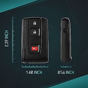 HelloAuto Key Fob Fit for 2004-2009 Toyota Prius 3 Buttons Replacement Keyless Entry Smart Remote Key. FCC ID: MOZB31EG P/N: 2584A-B31EG, 89994-47061 (ONLY FITS Silver Logo)