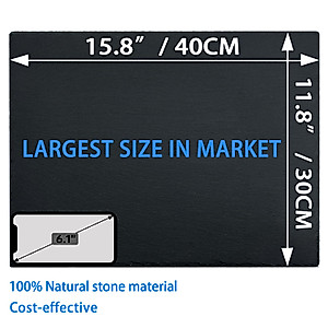 INOSCIND 15.7“ × 11.8" Reptile Basking Platform,Slate for Tortoise,Turtle Feeding Slate,Habitat Decor Accessories Basking Rocks for Bearded Dragons Chameleon Snake Frog Lizard Gecko Bowl