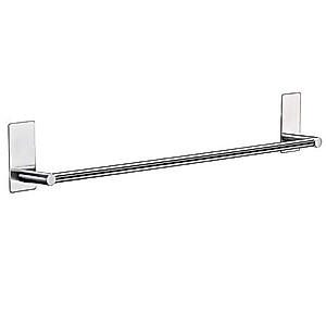 Bathroom Towel Bar Towel Holder,ULIFESTAR Strong 3M Self Adhesive Hand Towel Holder,Wall Mounted Stainless Steel Towel Rack for Bathroom,Kitchen Dish Cloths Hanger,Brushed Nickel (12'')