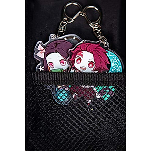 Anime Demon Slayer Pencil Case,Kids Durable Japanese Character Poster Pencil Holder,Classic Pencil Organizer for College Office School Supplies(B)