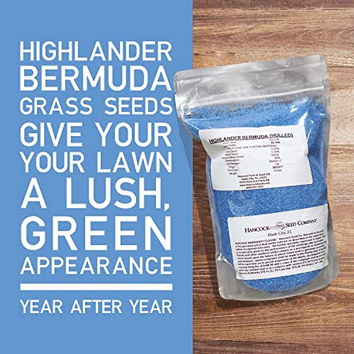 Hancock Seed Co. Highlander Turf Bermuda Grass Seed - 10 lbs.