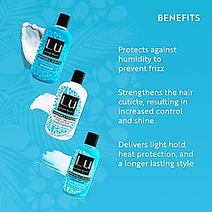 LATINUS BEAUTY CONTROL Collection, Impossible Keratin Anti-Frizz Shampoo (12 oz) + Conditioner (12 oz) + Styling Cream (8 oz) for Frizzy, Hard to Manage Hair
