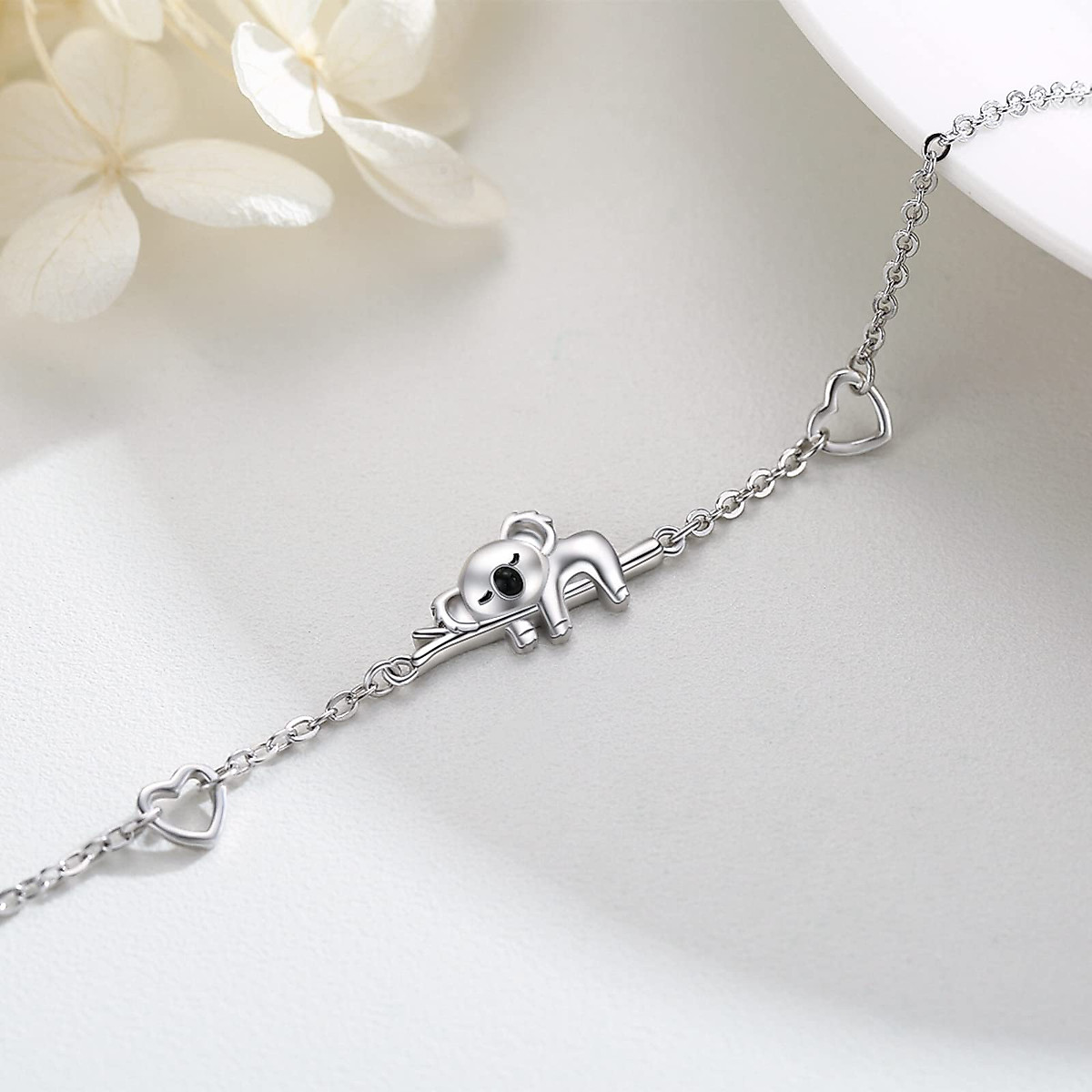 JUSTKIDSTOY Koala Bracelet for Women 925 Sterling Silver Cute Koala Jewelry Gift for Brithday Christmas Animal Lover Gifts