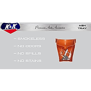 KnK Auto Pink Car Ashtray Smokeless Ash Bucket Automotive Cigarette Bud/Butt Cup for Women Portable Durable Stub out Cup Self-Extinguishing Interior Vehicles Boat Home Office Outdoor Picnic Beach