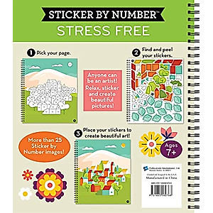 Brain Games - Sticker by Number: Stress Free (28 Images to Sticker)