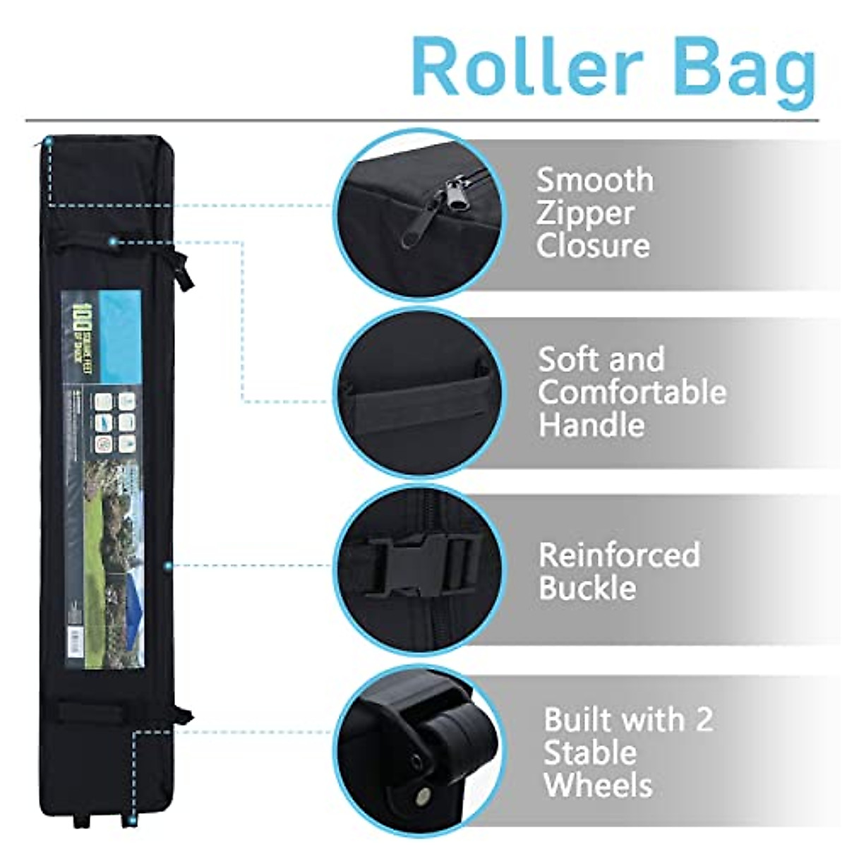 Canopy Tent Outdoor Canopy Party Shade 10 x 10ft Portable Pop Up Canopy Event Tent Party Tent Water Resistant Spacious Summer Cover Instant Canopy Shelter Tent with Wheeled Carry Bag