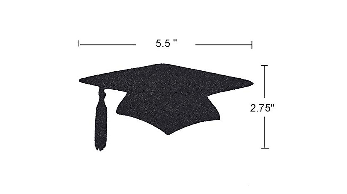 Black Glitter Grad Caps for Graduation Party Fun