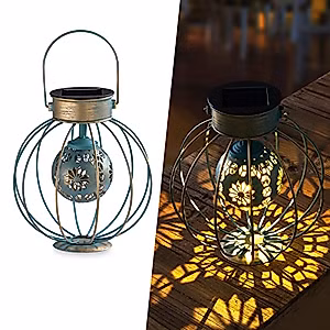 Hanging Solar Lanterns Table Lamp Flower Pattern¡­