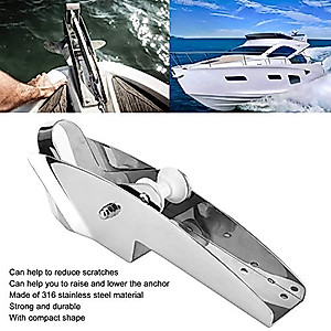 Anchor Holder, Anchor Bracket, Strong Silver Stainless Steel Lightweight for Boat Boat Accessory Boat Part 16.5-33lbs Anchor