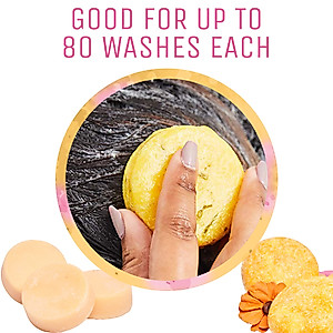 Sweet & Sassy Shampoo + Conditioner Bars: Includes 1 Shampoo, 1 Conditioner. Made in the USA. Natural, Organic, SLS Free, Safe for Color Treated Hair. Sunkissed