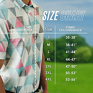 YATTA GOLF Athletic Performance Golf Shirt for Men - (Large) - Dry-fit Comfort, Moisture Wicking, 4-Way Stretch, Short Sleeve Casual Polo Shirt
