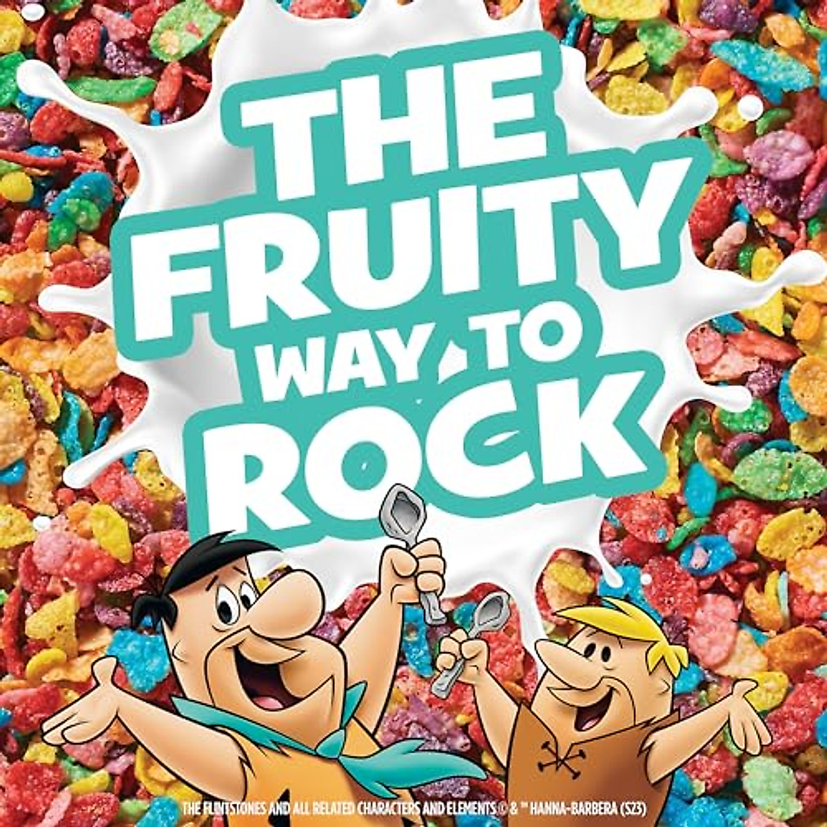 Pebbles Fruity PEBBLES Cereal, Fruity Kids Cereal, Gluten Free Rice Cereal for Kids, 15 OZ Large Cereal Sized Box