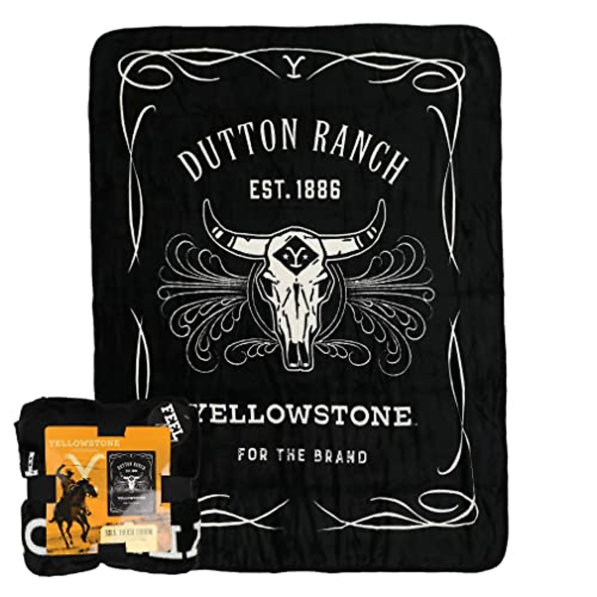 Northwest Yellowstone Silk Touch Throw Blanket, 46" x 60", Whiskey Label