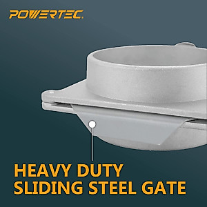 POWERTEC 70165V 3-Inch Aluminum Blast Gate, 1 PK