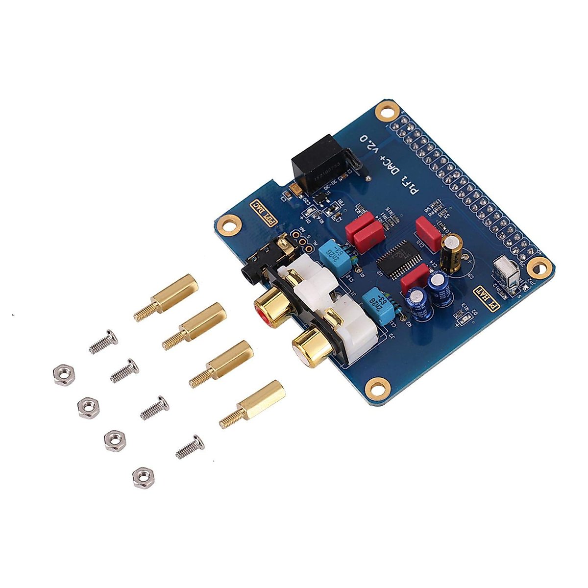 Digital Audio Card, I2S Interface PiFi DIGI DAC + HiFi DIGI Digital Audio Card Insulated Power Supply Compatible with Raspberry B+, Raspberry 2 Model B,Raspberry 3B (64-bit)